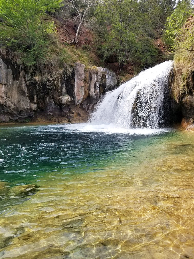 Fossil Creek's cascading waters create nature's own spa day, complete with emerald pools and limestone massage stones.
