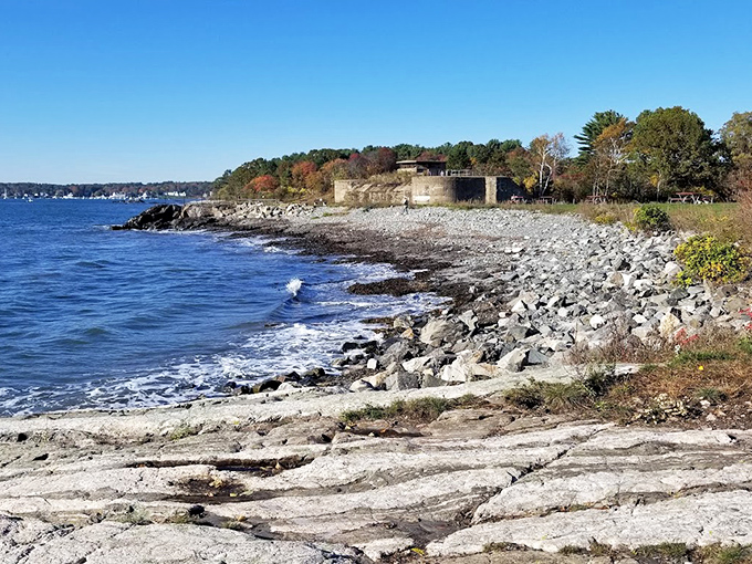 Where history meets the sea: Rocky shores and historic fortifications create a uniquely Maine coastal experience.