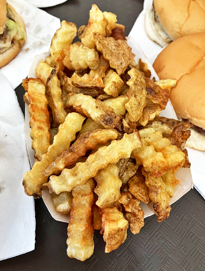 Golden, crispy, and perfectly wavy - these fresh-cut fries are what potato dreams are made of.