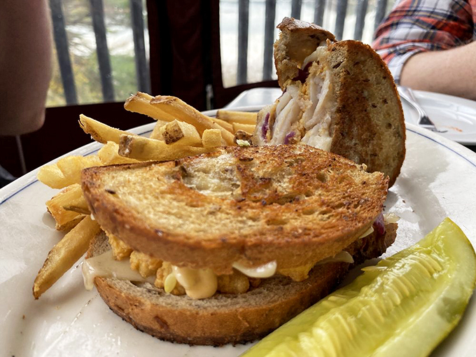 A sandwich that belongs in the Comfort Food Hall of Fame: The Haddock Reuben brings the sea to your favorite deli classic. 
