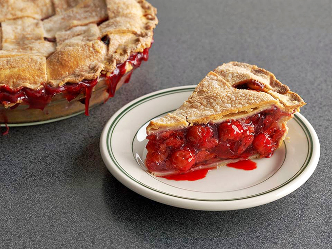 This cherry pie is so good, it might just steal Agent Cooper's heart. Twin Peaks of flavor in every heavenly bite.