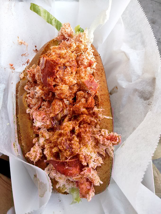 Lobster roll or work of art? This sandwich is so pretty, it could hang in the Louvre &ndash; if it weren't destined for your stomach!