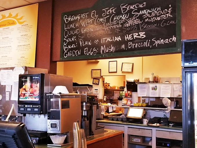 The chalkboard menu: a canvas of culinary possibilities. Each chalk-scrawled item is a siren song, luring you into a sea of flavors. Resist if you dare!