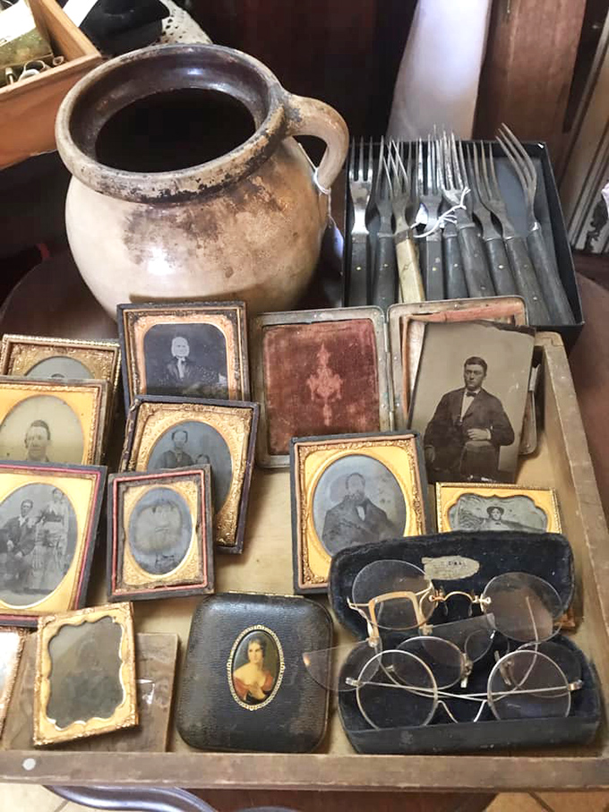 These sepia-toned faces and antique spectacles whisper stories of Vermont's past, preserved in delicate daguerreotypes and tin types.