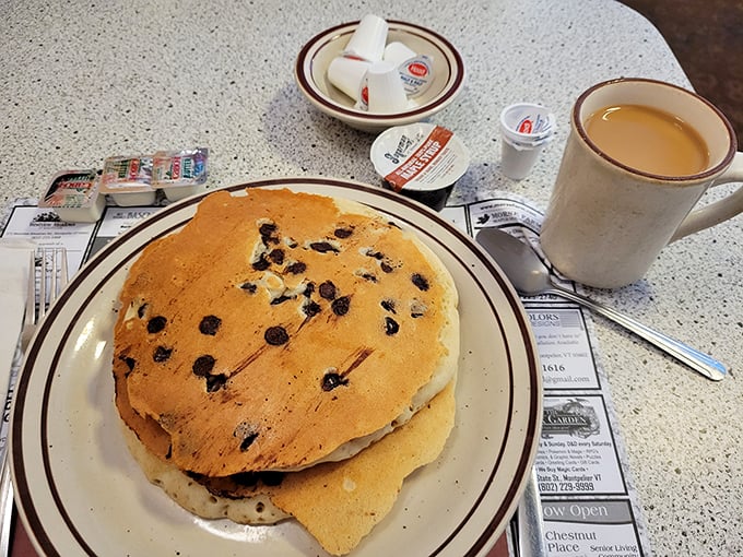 Pancakes so fluffy, they might float away. Chocolate chips add gravity &ndash; and a touch of indulgence to your morning.