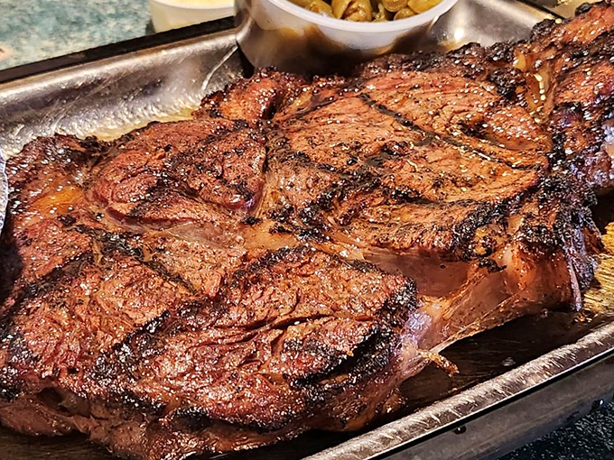 Holy cow! This ribeye isn't just a meal; it's a monument to the art of grilling. Prepare for a flavor explosion!
