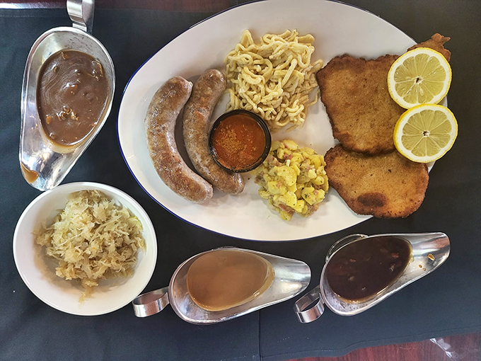 The ultimate German feast! This plate is a culinary tour of Bavaria, no passport required.