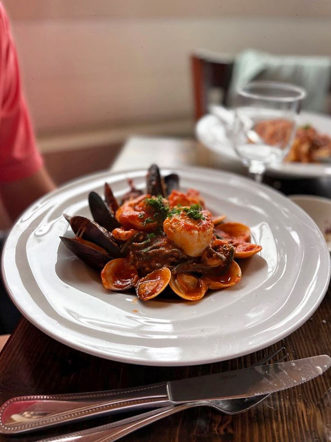 Dark and mysterious, this squid ink spaghetti is the Batman of pasta dishes. It's here to save your taste buds from ordinary meals.