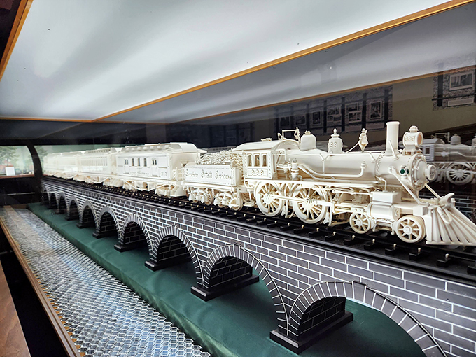 Express yourself! This wooden locomotive is so detailed, you can almost hear the whistle blow and feel the rumble of the rails.