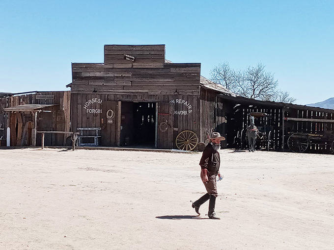 Horseshoes and handlebars! This blacksmith's shop is where the West was won, one well-shod steed at a time. Photo credit: Tim Self