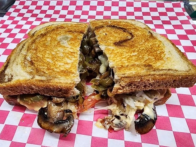 Even vegetarians get to join the Reuben party with this veggie version, proving that grilled vegetables and tangy sauerkraut can create magic without any meat involved whatsoever.