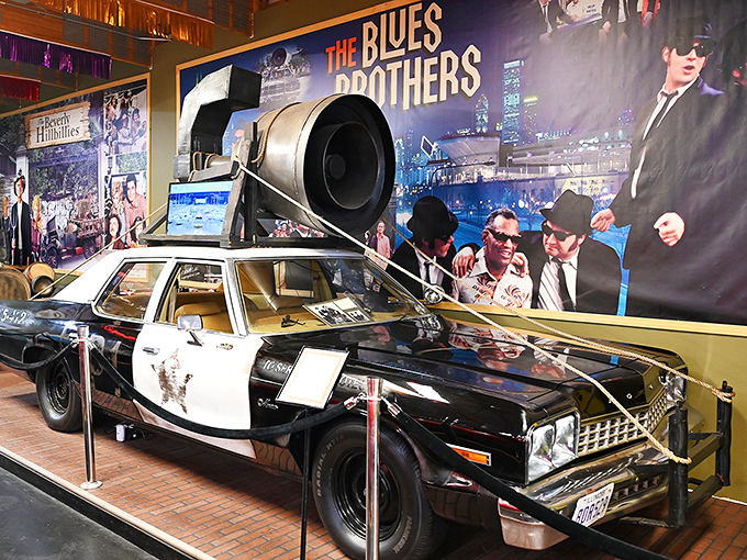 On a mission from God&hellip; to preserve cinematic car history. The Blues Brothers' iconic ride takes center stage, sunglasses and all.