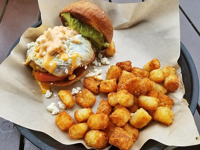 This burger's got more layers than a Shakespeare play, and it's just as likely to leave you speechless.