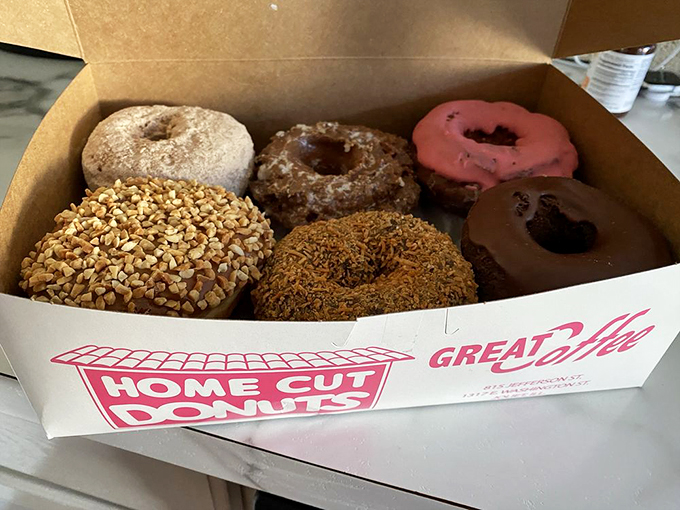 Box of joy, anyone? These donuts are so diverse, they could start their own United Nations of Deliciousness.