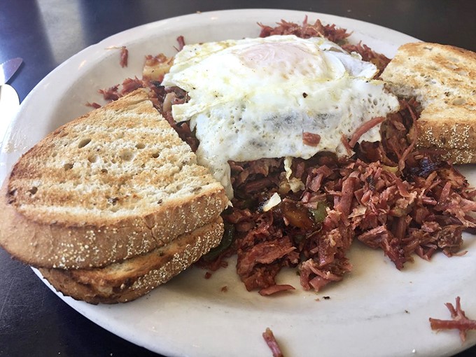 Corned beef hash: The breakfast of champions and late-night philosophers. It's not just a meal; it's a conversation starter.