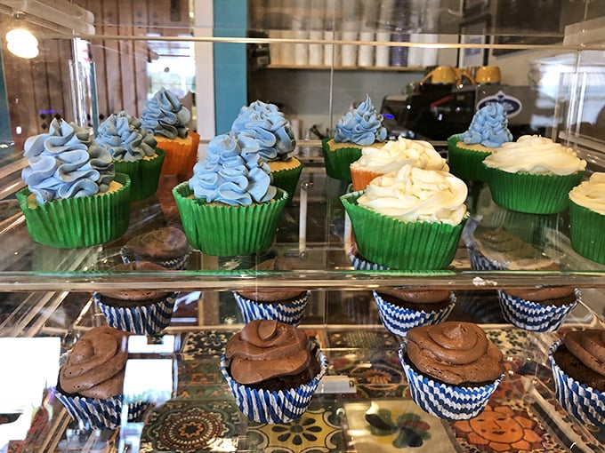 Cupcake heaven or cat toy paradise? These colorful confections look so tempting, you might have to wrestle a curious kitty for your share!