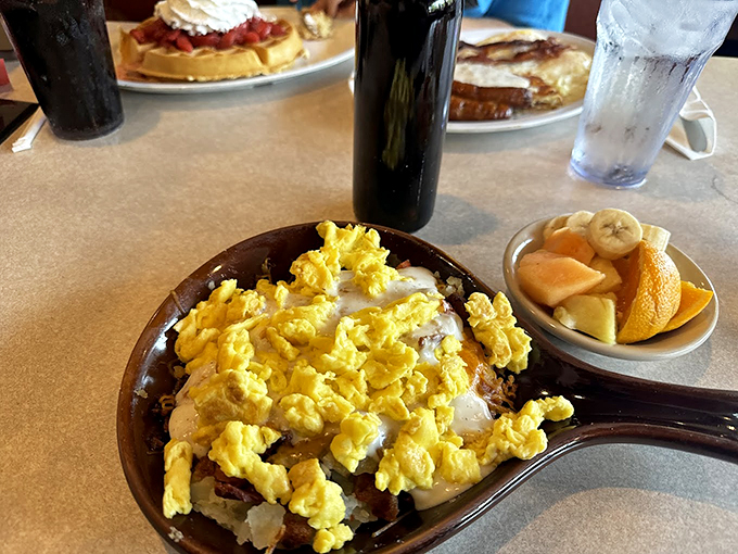 Breakfast of champions... and everyone else too! This skillet's got more layers than a Michigan winter wardrobe. 