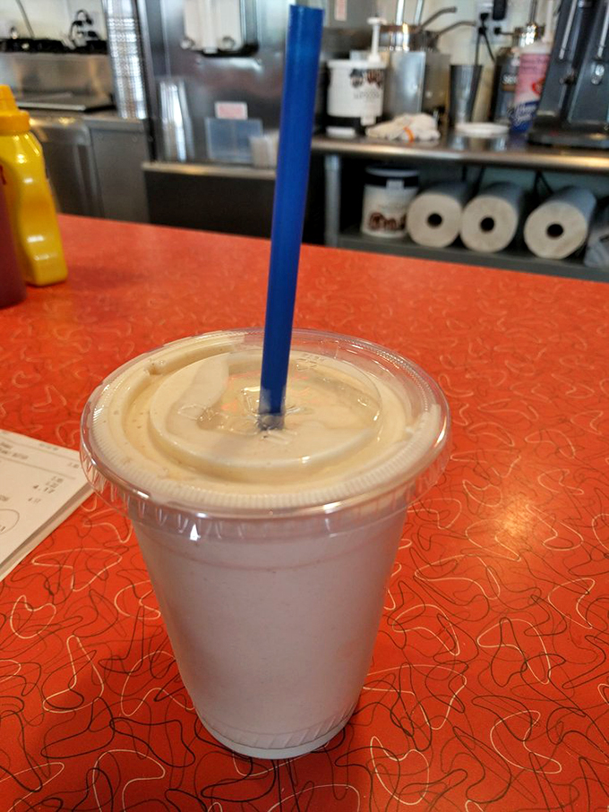 Shake it up, baby! This creamy malt is so thick, you might need to borrow Superman's super-suction to get it through the straw.