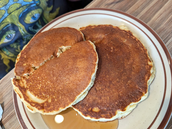 Pancakes fluffier than a cloud and wider than a frisbee. Your syrup bottle is about to meet its match! Photo credit: Bryan