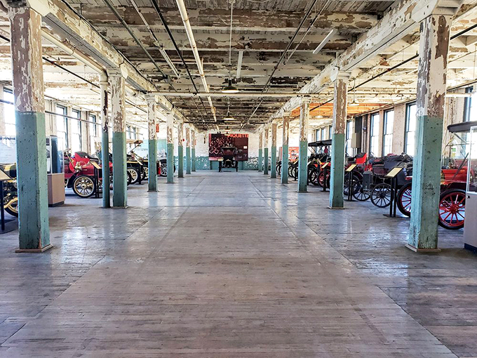 Industrial chic before it was cool. The plant floor's weathered pillars and high ceilings could make even HGTV hosts swoon.