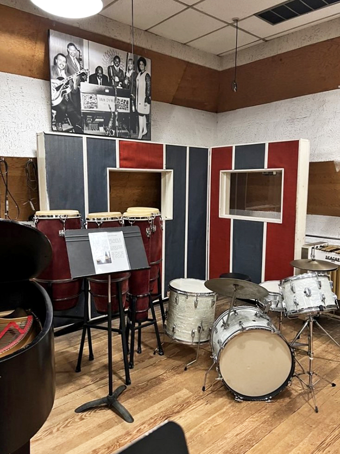 Where magic happened: The original studio setup, complete with period-perfect instruments that helped create the Motown sound.