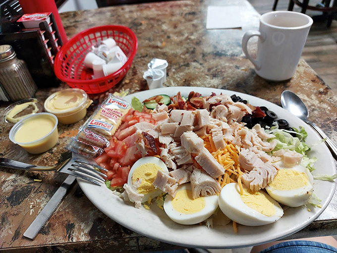 A rainbow on a plate! This salad is so colorful and fresh, it's like eating a Florida sunset - minus the sunburn and sand in your shorts.