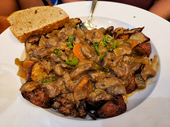 Comfort in a bowl! This hearty stew looks like it could warm you up faster than a bear hug from your Irish granny. Photo credit: Dawn Russell