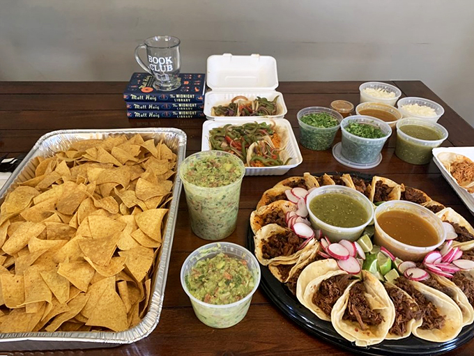Taco 'bout a feast! This spread is giving me serious "Last Supper" vibes, if Jesus and the apostles were really into Mexican food.