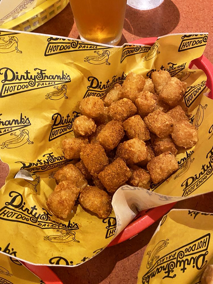 Golden nuggets of joy! These crispy tater tots are like edible sunshine, ready to brighten your day one crunchy bite at a time.