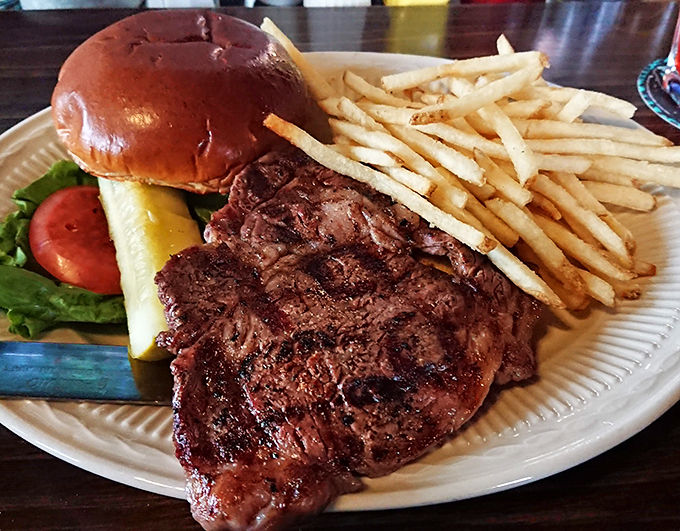 Holy cow! This steak is so tender, it practically cuts itself. Sorry, knife, you're just here for moral support.