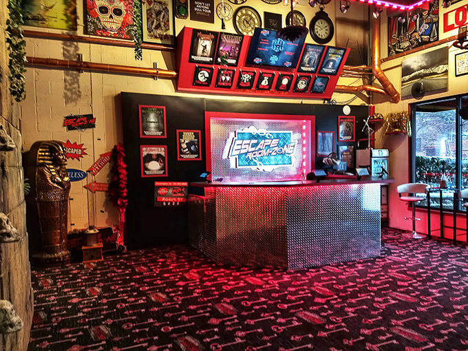 "Puzzles, riddles, and a ticking clock - it's like Sherlock Holmes meets The Crystal Maze in here!" Photo credit: Nick East