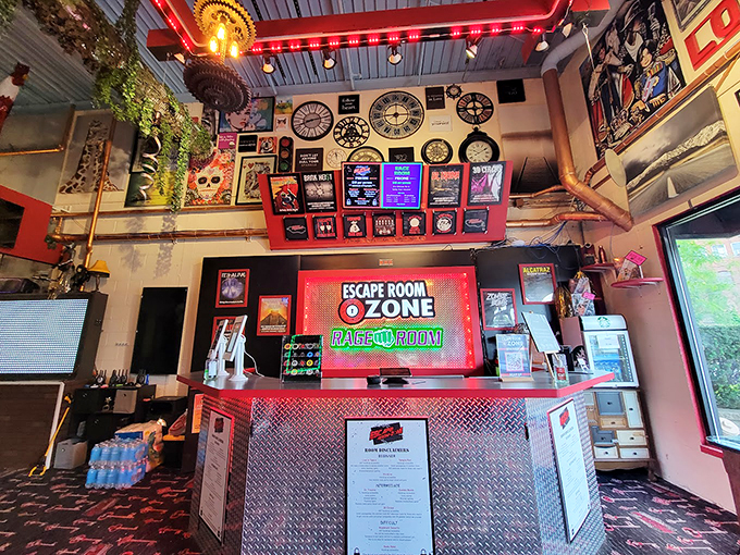 "Tick-tock, time's a-racing! Behind these doors lie mysteries that would make Agatha Christie proud&mdash;and slightly jealous." Photo credit: Ashley Gutowski