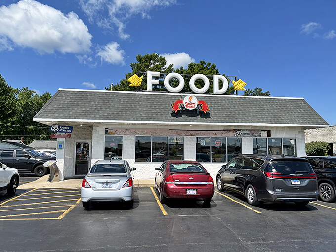 Route 66's corny crown jewel! The Cozy Dog: where hot dogs get a golden hug and your taste buds take a road trip.