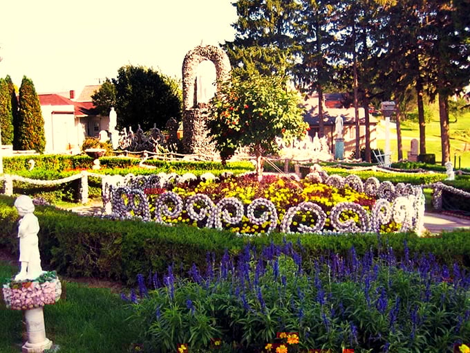Holy bedazzled brilliance! This shrine is what happens when faith meets a craft store explosion &ndash; gloriously.