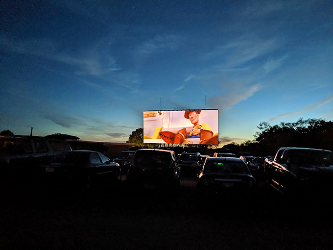 Four screens, endless possibilities! The Getty turns movie night into a choose-your-own-adventure of cinematic proportions. Photo credit: Adam Baker