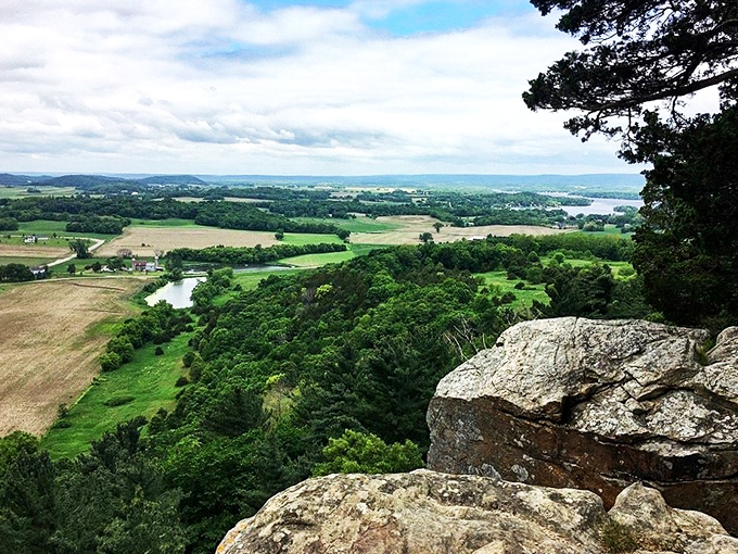 Rock-solid views! Gibraltar Rock is like nature's observation deck, offering a panorama that'll make your heart soar.