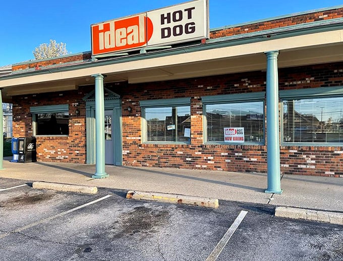 Unassuming exterior, flavor explosion inside! Ideal Hot Dog proves you should never judge a book by its cover&mdash;or a dog by its bun.