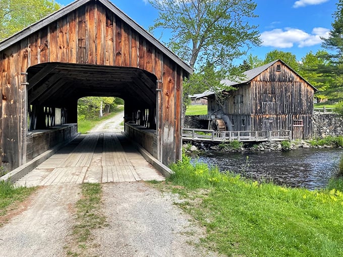 Rustic charm alert! This weathered cabin at Maine Forest and Logging Museum is straight out of a Thoreau daydream.