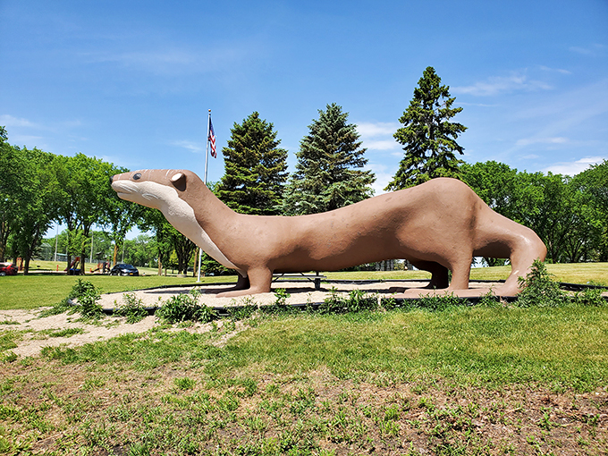 Otter this world! Fergus Falls' concrete critter, Otto, makes a splash as Minnesota's most huggable (but least cuddly) river resident.