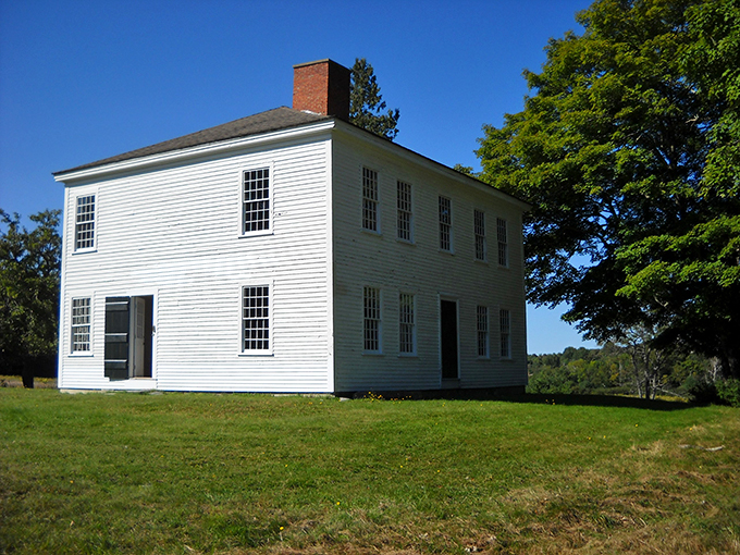 Perkins Township: Where nature reclaims its territory. Spot the remnants of human habitation peeking through the greenery.