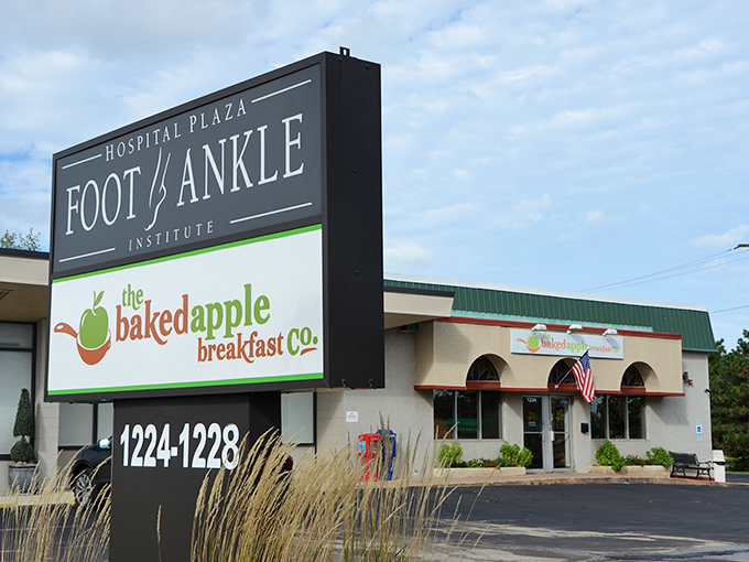 The Baked Apple Breakfast Co.: "Doctor's orders: an apple a day! But at this breakfast bonanza, it comes wrapped in pancakes and drizzled with syrup."