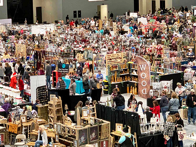 The nomadic bazaar arrives! One week it's farm equipment, the next it's fine China. It's like playing "Where's Waldo?" but with antiques. Photo credit: Zurko Promotions