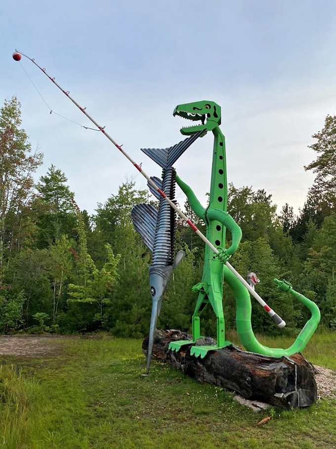 "It's like a heavy metal concert, but for sculptures! These creations are pure, unadulterated imagination." Photo credit: Sean Q