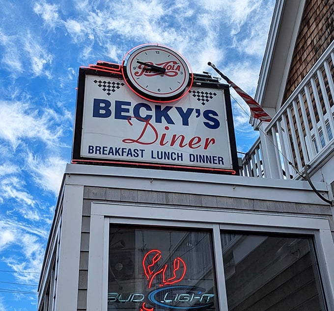 At Becky's, the blueberry pancakes are so good, they should be Maine's official state flower. Sorry, white pine cone and tassel!