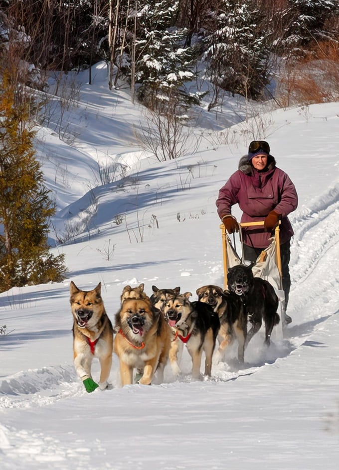 Who needs reindeer when you've got these enthusiastic furballs? Santa, take notes &ndash; this is how you travel in style!