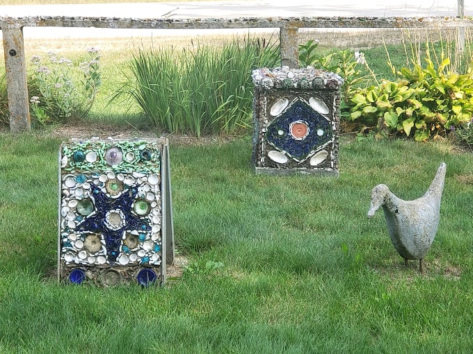 Simple materials transformed into starlit poetry - these concrete panels showcase the beauty of everyday objects reimagined as art.