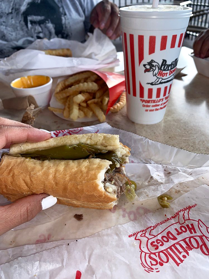 Italian beef and cheese fries: a match made in comfort food heaven. It's like a warm hug for your stomach, but tastier.