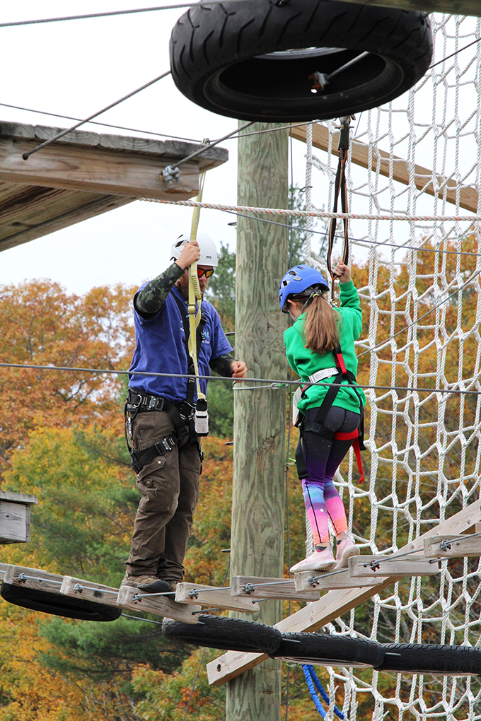Tightrope walking meets playground fun in this aerial tango. It's like Dancing with the Stars, but with more harnesses and fewer sequins.