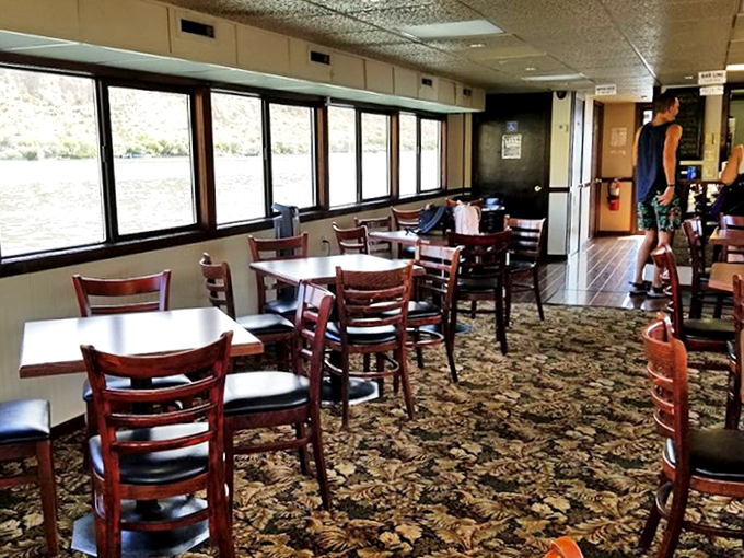 Welcome to the Desert Belle's cozy interior &ndash; where air conditioning meets adventure, and every window seat is the best in the house.