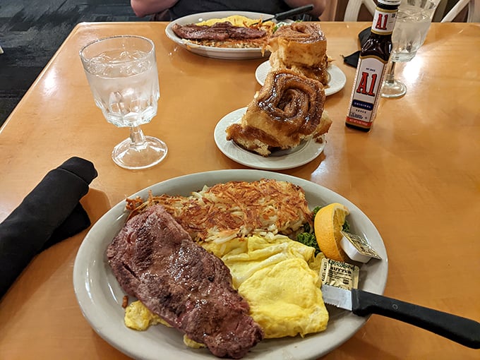 Steak your claim on this hearty breakfast - it's the kind of meal that fuels lumberjacks and weekend warriors alike.